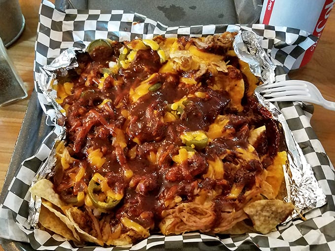 These porky nachos prove that sometimes the best fusion happens in unexpected places.