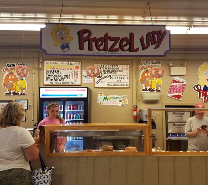 The Pretzel Lady's stand isn't selling food—it's offering edible Pennsylvania heritage twisted into perfect, golden-brown knots of comfort.