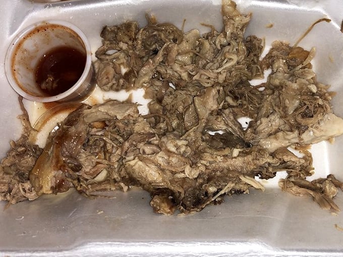 Pulled pork in its purest form—tender, smoky, and ready for its close-up. No Instagram filter needed for this authentic Tennessee treasure.
