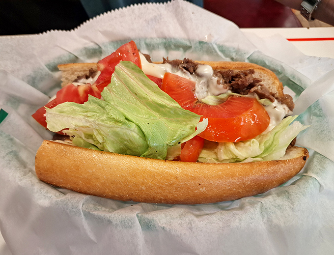 Not all heroes wear capes—some come wrapped in wax paper. This sandwich doesn't need Instagram filters to look this good.