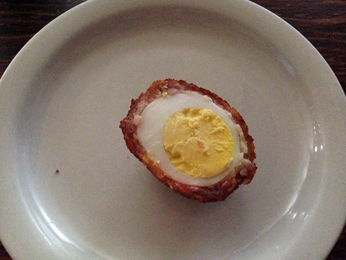 The humble Scotch egg—proof that sometimes the best culinary ideas involve wrapping things in other things. Simple, perfect, and utterly satisfying.