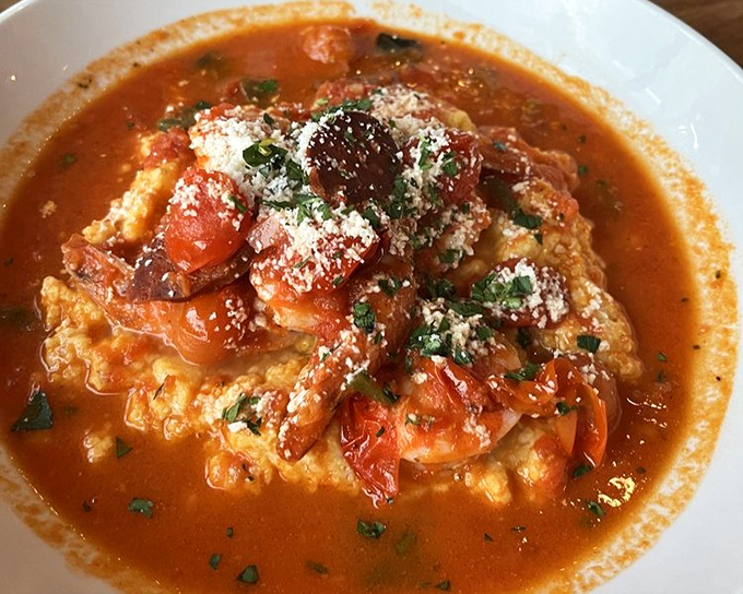 Not your grandmother's shrimp and grits—unless your grandmother was a culinary genius who understood the divine marriage of seafood and creamy cornmeal.