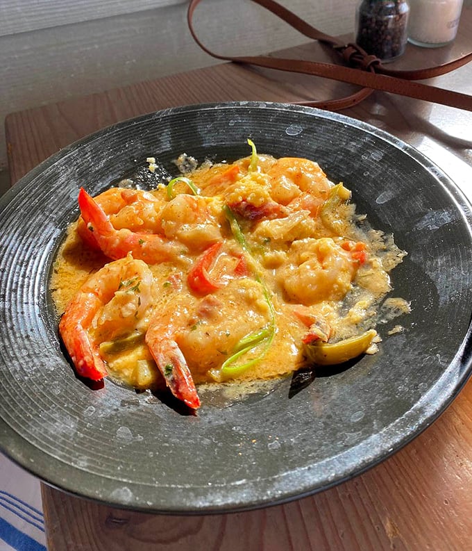 These shrimp aren't just swimming in sauce—they're doing the backstroke in creamy, spicy paradise. Forget counting calories; count your blessings instead.
