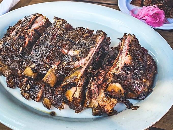 These St. Louis ribs have the kind of bark that doesn't bite—unless you count the gentle nip of smoke and spice that makes your taste buds dance.