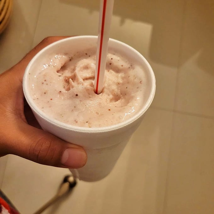 Pink perfection in a cup, proving that sometimes the classics deserve their legendary status.
