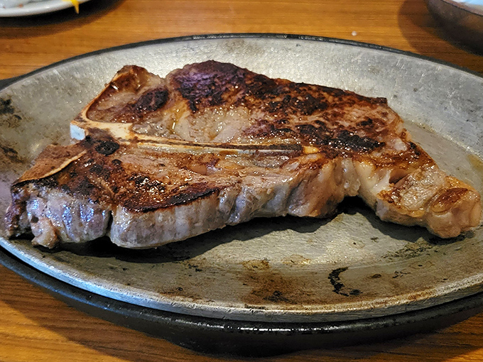 The T-bone: where filet mignon and strip steak meet for the ultimate beef summit. Diplomacy never tasted so good.