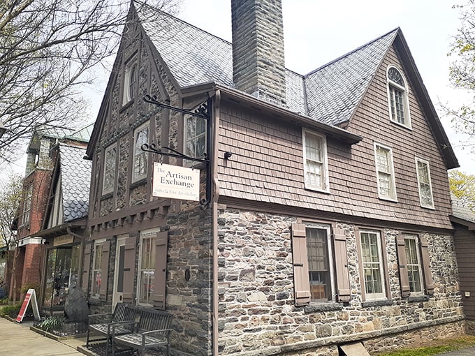 Stone walls and wooden beams—the Artisan Exchange embodies Milford's commitment to preserving its architectural heritage while keeping commerce thriving.