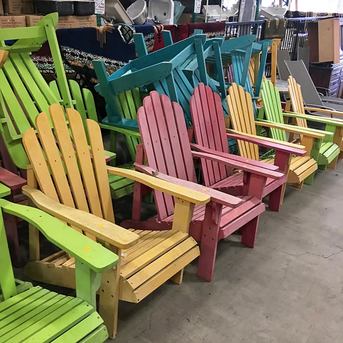 Musical chairs was never this stylish – wooden beauties waiting to grace dining rooms across Los Angeles.