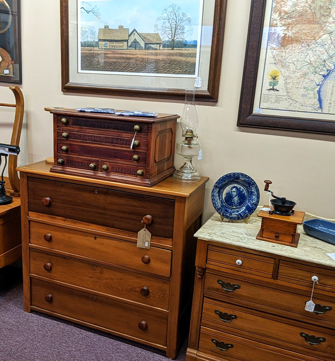 These aren't just drawers—they're time capsules. That oak chest has probably held everything from love letters to war medals.