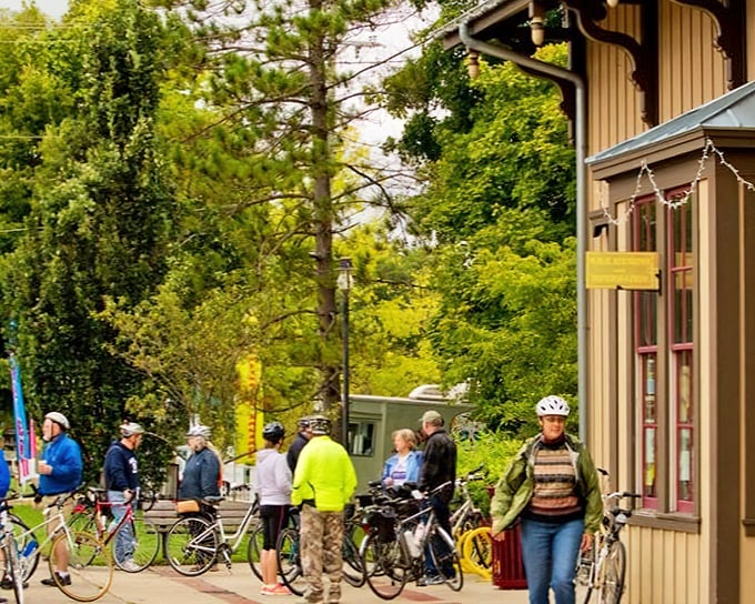 In Yellow Springs, bicycles aren't just transportation—they're a lifestyle statement. The Little Miami Scenic Trail brings cyclists from everywhere to this two-wheeled paradise.