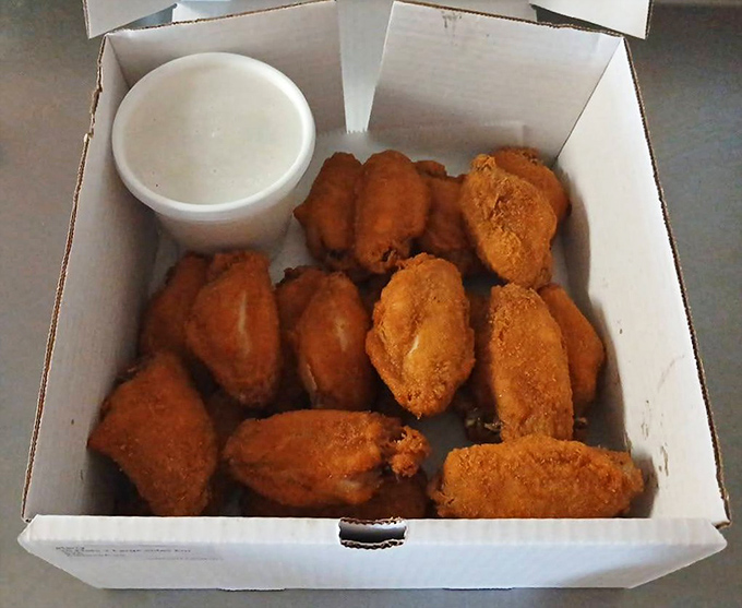 These boneless beauties arrive in a box like edible treasure, ready for your dipping sauce adventure.