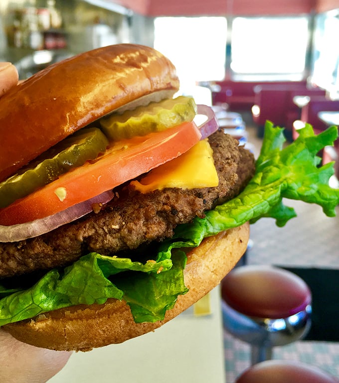 A proper diner burger doesn't need fancy aioli or artisanal buns—just fresh ingredients, proper seasoning, and the satisfying knowledge that some classics never need updating.