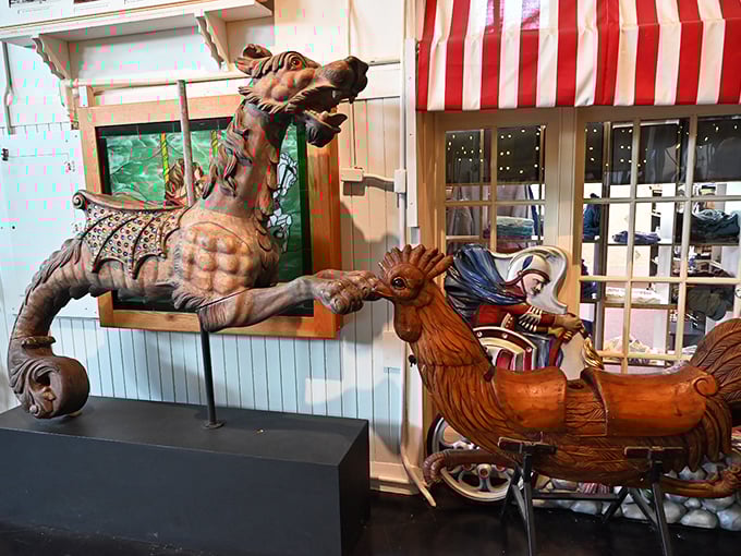 Sea creatures and fantasy figures prove carousel artisans weren't just horsing around – their imagination knew no bounds.