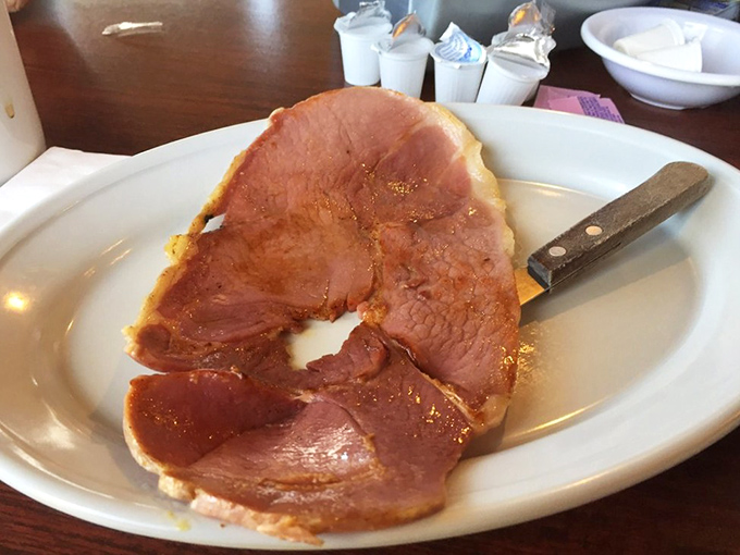 Country ham that's been cured longer than some marriages last. This isn't breakfast meat—it's a Southern tradition on a plate.