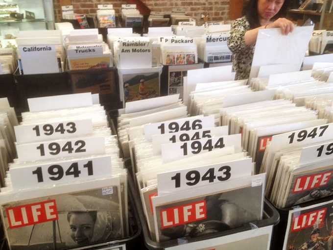 Meticulously organized LIFE magazines from the 1940s tell America's story one cover at a time. History organized by date, ready for browsing.