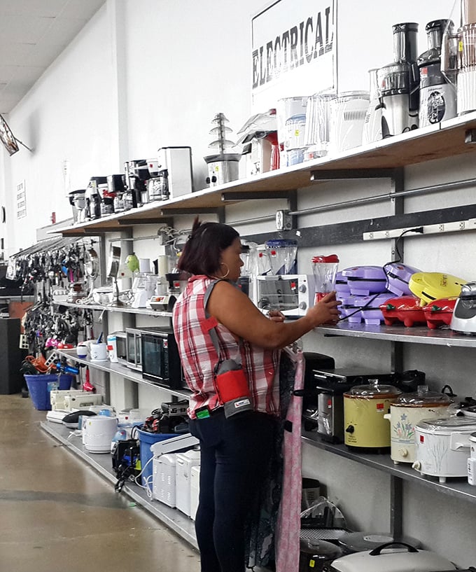 The electrical section buzzes with potential – from coffee makers to blenders, these appliances are ready for their second act in your kitchen's production.