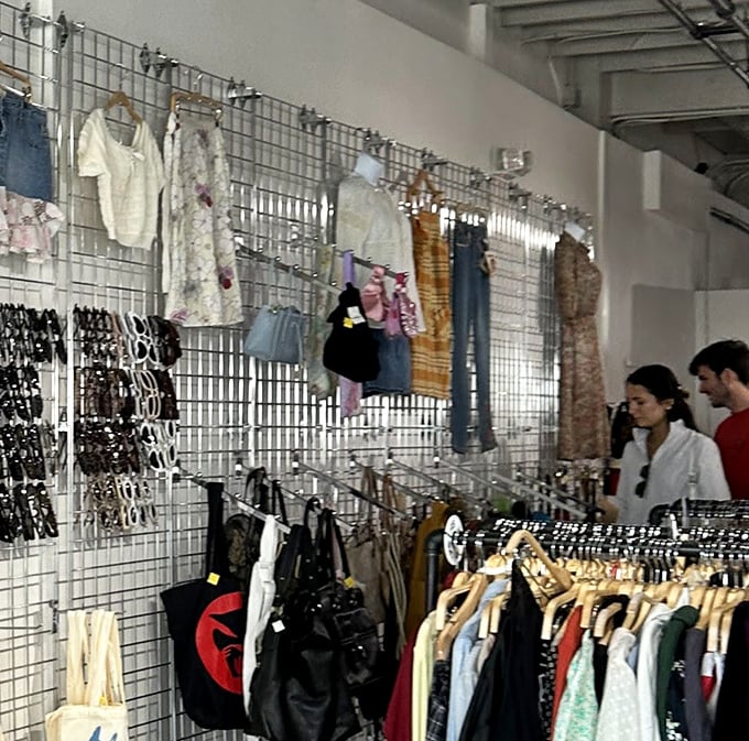 The universal language of thrifting brings shoppers together, each on their own quest for that perfect one-of-a-kind find.