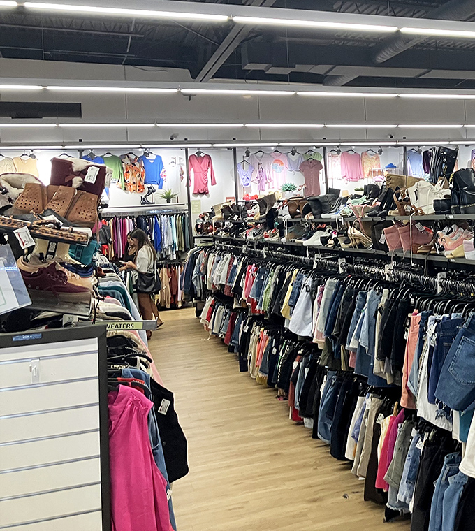 Treasure hunters in their natural habitat. The thrill of the find keeps shoppers engaged in the ultimate style safari. 
