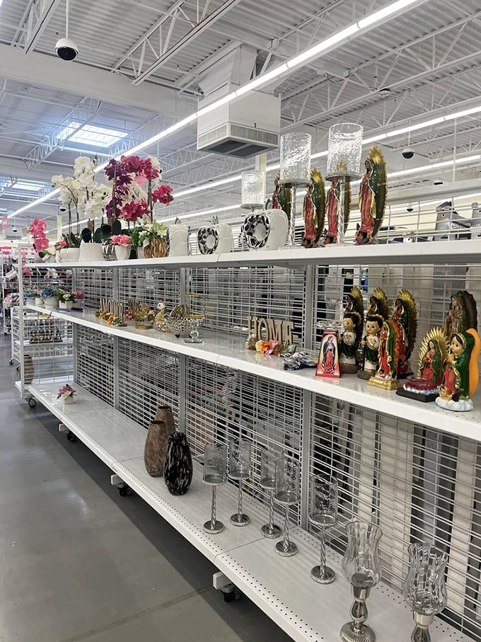 From artificial orchids to religious figurines, the home décor section is a treasure trove of conversation starters.