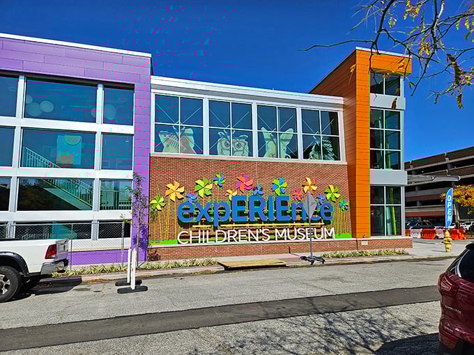 The expERIEnce Children's Museum's colorful facade promises exactly what childhood should be—vibrant, playful, and full of possibilities waiting to be discovered.