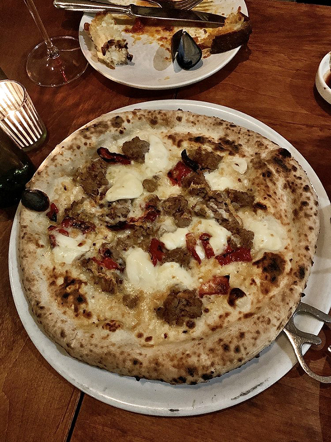 This fennel sausage pizza with its perfectly blistered crust is what happens when Naples and San Francisco have a delicious love child.