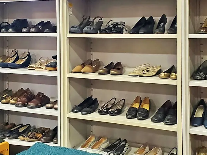 Cinderella didn't have this many options! A meticulously organized shoe section where your perfect pair awaits—no fairy godmother required.
