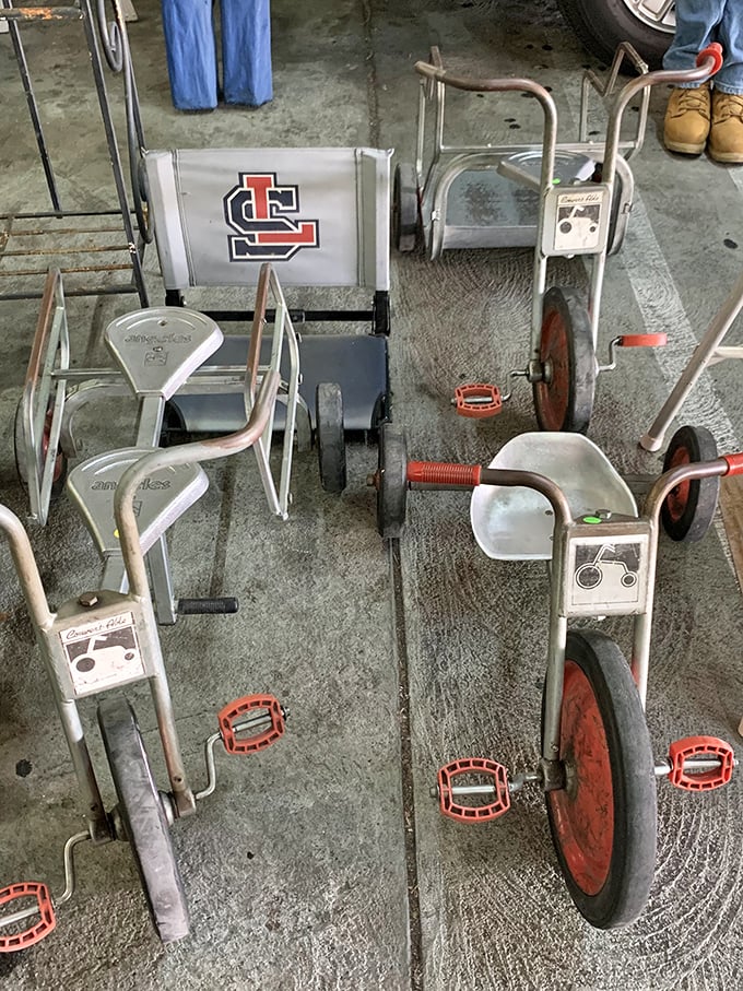 Childhood nostalgia on wheels! These vintage kiddie bikes aren't just transportation—they're time machines to simpler days of neighborhood adventures.
