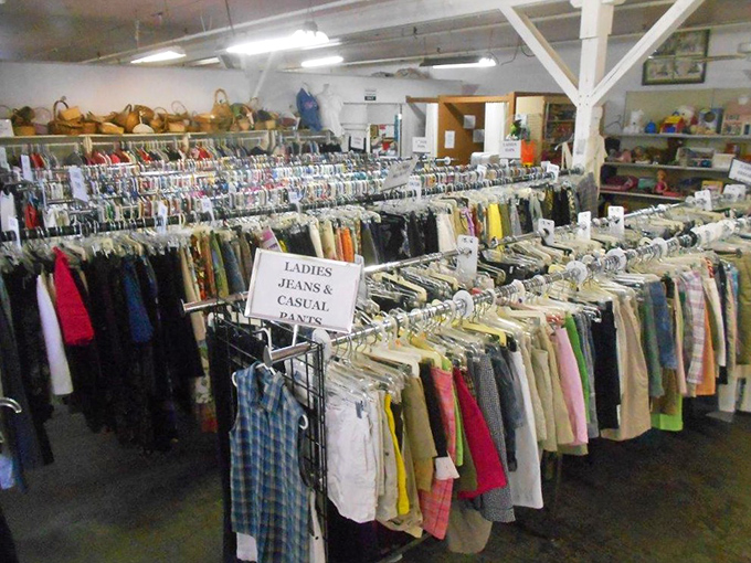 The clothing section is meticulously organized—unlike that closet at home you've been meaning to tackle since 2019.