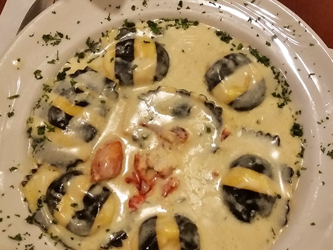 Mushrooms and shrimp playing hide-and-seek in a creamy sauce. The kind of dish that makes you close your eyes with each bite.