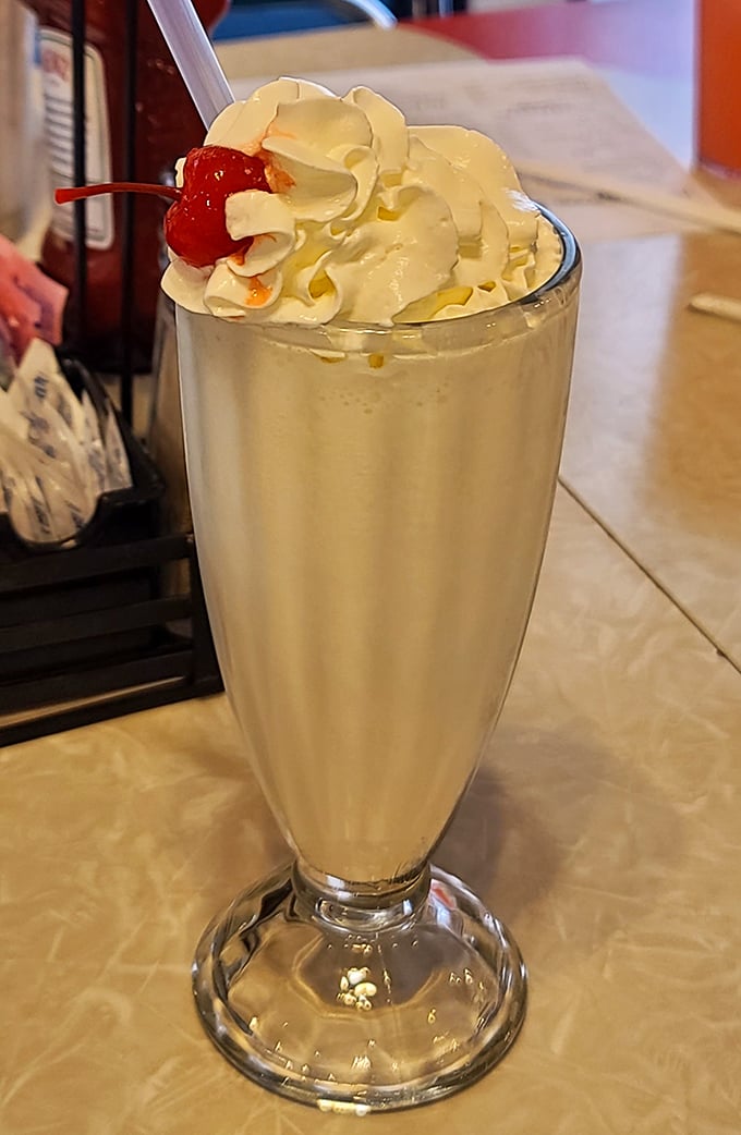 Vanilla milkshakes here are so thick, they're practically a bicep workout. The cherry on top isn't garnish—it's a well-earned trophy.