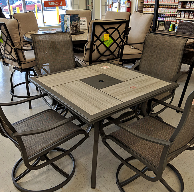 Outdoor entertaining made elegant yet affordable—this patio set practically whispers, "Summer evenings with friends and a pitcher of something refreshing."