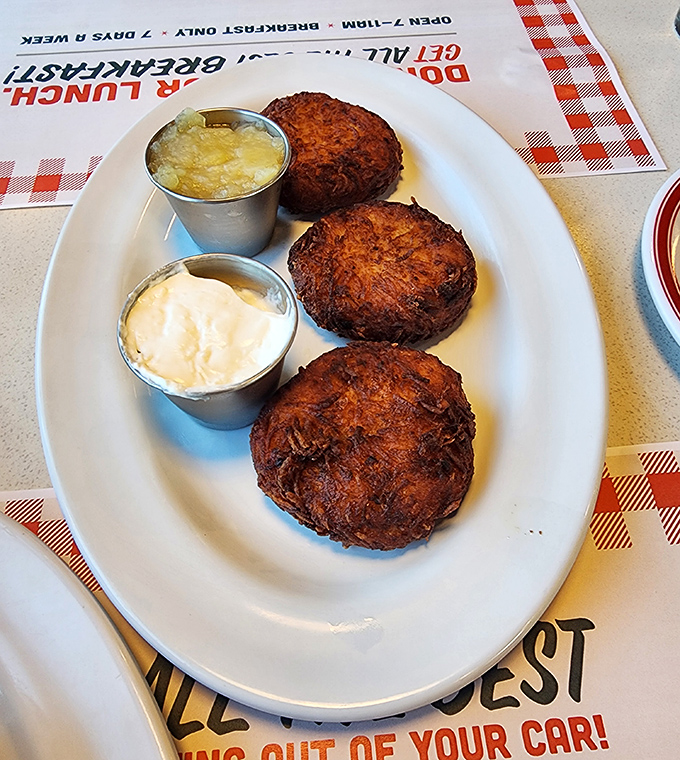 Golden-brown potato pancakes with crispy edges and tender centers—the kind that would make your grandmother simultaneously proud and jealous.