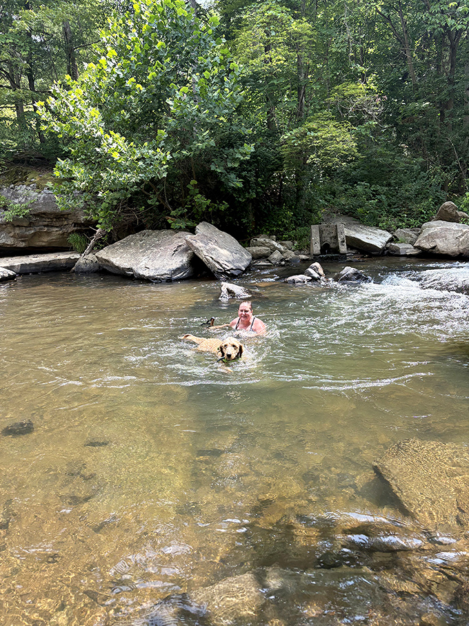 Who needs a resort pool when you've got this natural swimming hole? The perfect cool-down after a hike through Ohiopyle's trails.