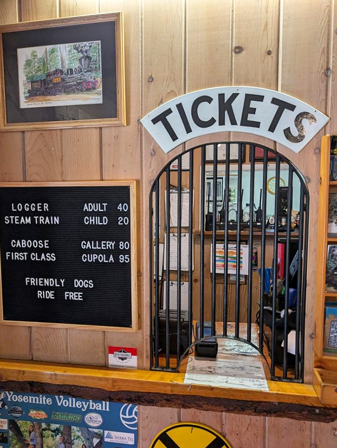 Ticket to ride through history! The charming old-school ticket window feels like stepping into a time machine – thankfully without the complicated physics.