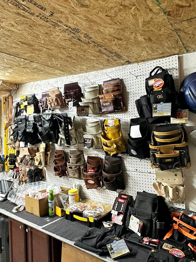 The tool belt bonanza—where contractors and weekend warriors alike can gear up like Batman, if Batman were really into home renovation.