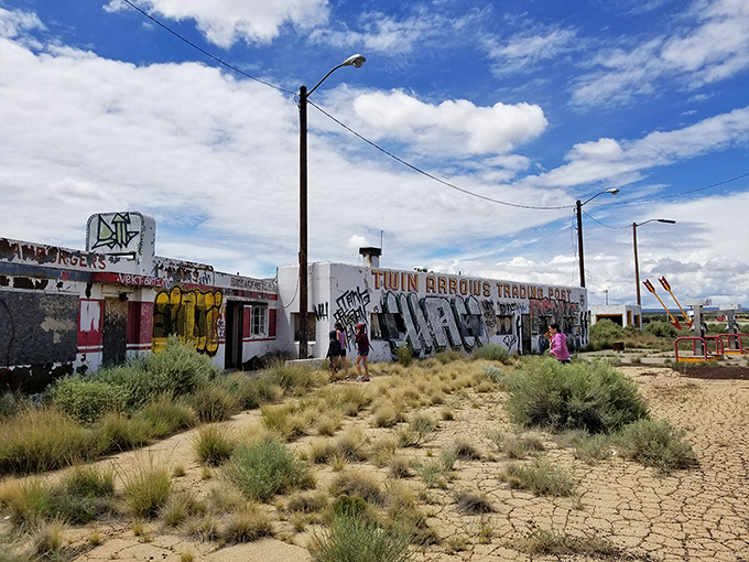 Modern muscle meets vintage roadside charm as car enthusiasts make the pilgrimage to this shrine of American highway culture.