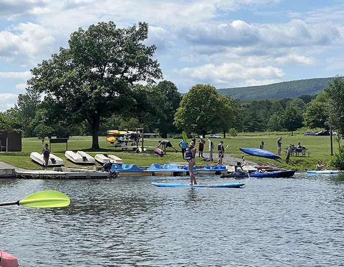 Summer at Canoe Creek means paddle boards, kayaks, and the sweet satisfaction of proving you haven't completely lost your balance since last season.