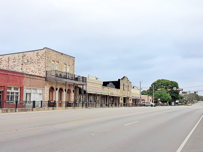 Blanco's historic storefronts have weathered more Texas storms than a cowboy's favorite boots. Still standing strong!