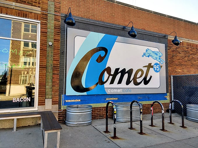Comet Café: When a sign proudly announces "BACON" on the window, you know you've found your people.