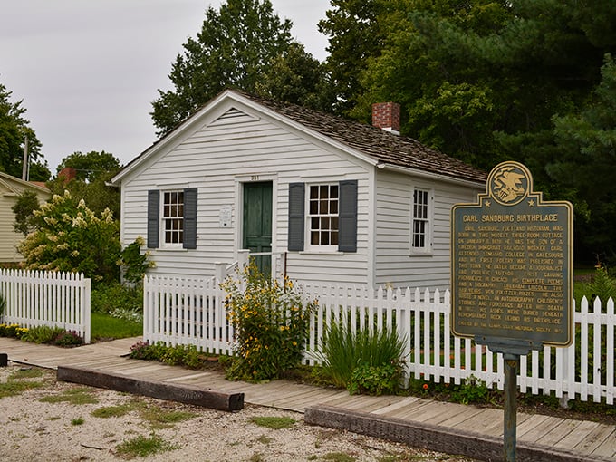 The Carl Sandburg birthplace – a humble beginning for the poet who would capture America's soul in verse.