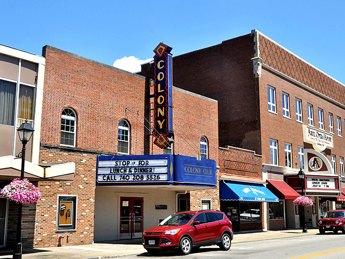 The Colony Theatre's vintage marquee beckons moviegoers like a beacon from entertainment's more elegant era.