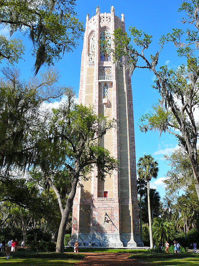 The impressive Bok Tower in Lake Wales stands as a cultural landmark where seniors receive discounted admission to enjoy world-class beauty.
