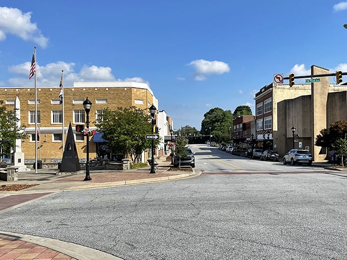 Lenoir's downtown clock keeps time at a leisurely pace. The perfect spot to "watch" the world go by!
