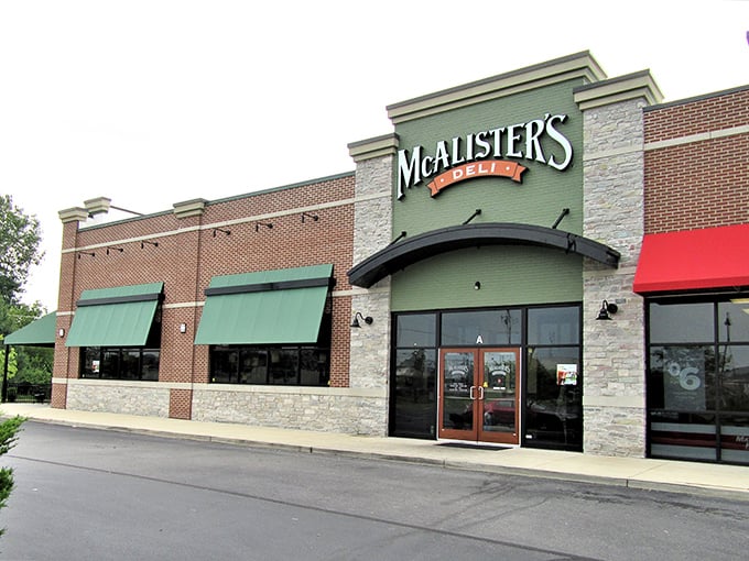 McAlister's welcoming façade promises sandwich architecture that would make Frank Lloyd Wright put down his blueprints and pick up a napkin.