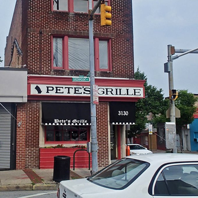 Pete's Grille (storefront): "No frills, all thrills! Pete's red brick facade houses pancake flippers who could qualify for the breakfast Olympics."