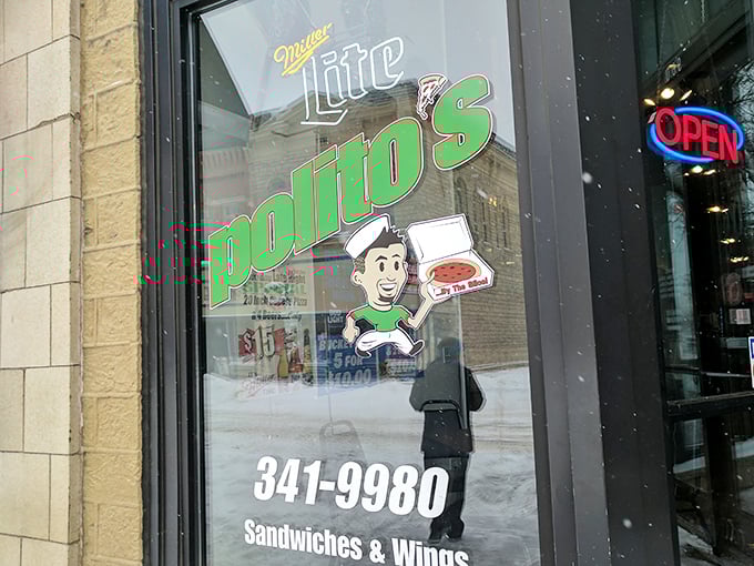 Polito's storefront might be humble, but those letters spell out a promise of pizza greatness that Green Bay takes seriously.