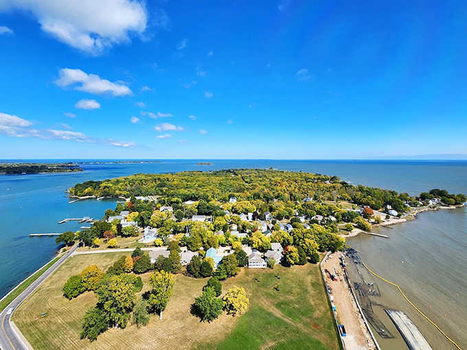 Rocky shoreline meets crystal waters in a landscape that makes you want to toss your phone into the lake (but don't – you'll need it for photos).