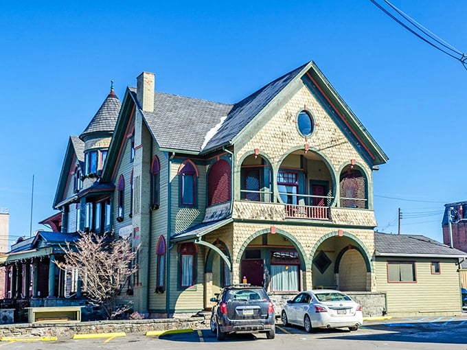 This beautifully preserved Victorian-style building in Sayre stands as a striking reminder of the town’s architectural charm and rich history.