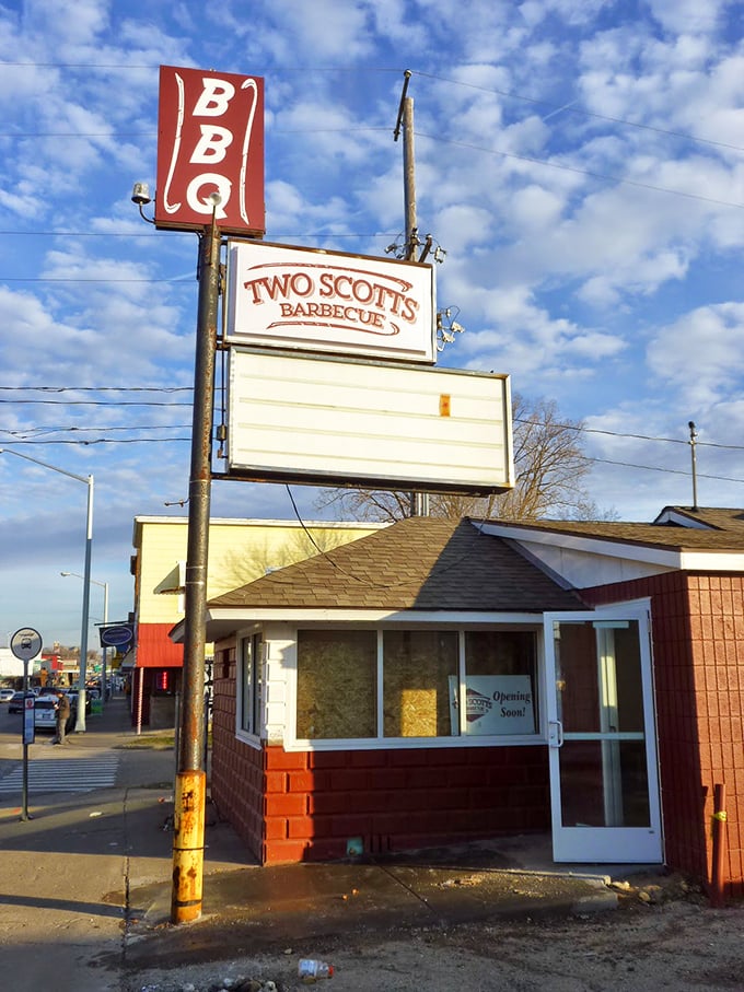 "Don't let the humble exterior fool you – inside this unassuming building are ribs that could make a vegetarian reconsider."