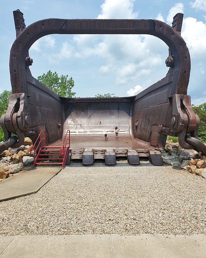 Step inside and feel like Jonah in the whale – except this steel beast once ate earth, not sailors.